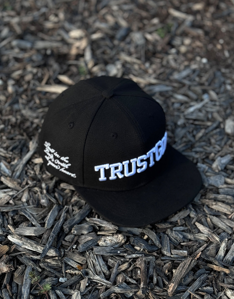 Trust God Snapback Hat 2.0 | 3D Embroidery - Black – VOTC Clothing