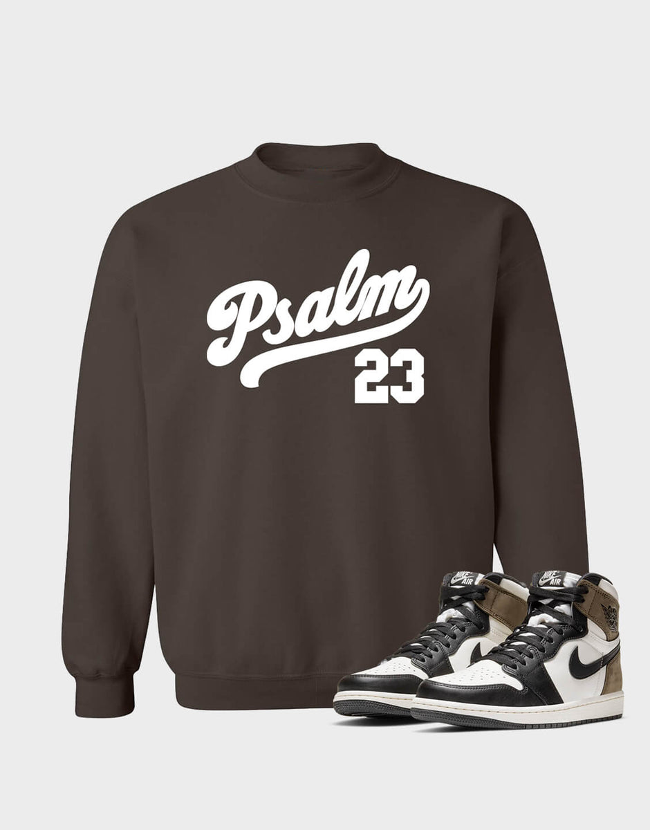 Wear Your Faith - Psalm 23 Sweatshirt | Dark Chocolate – VOTC Clothing
